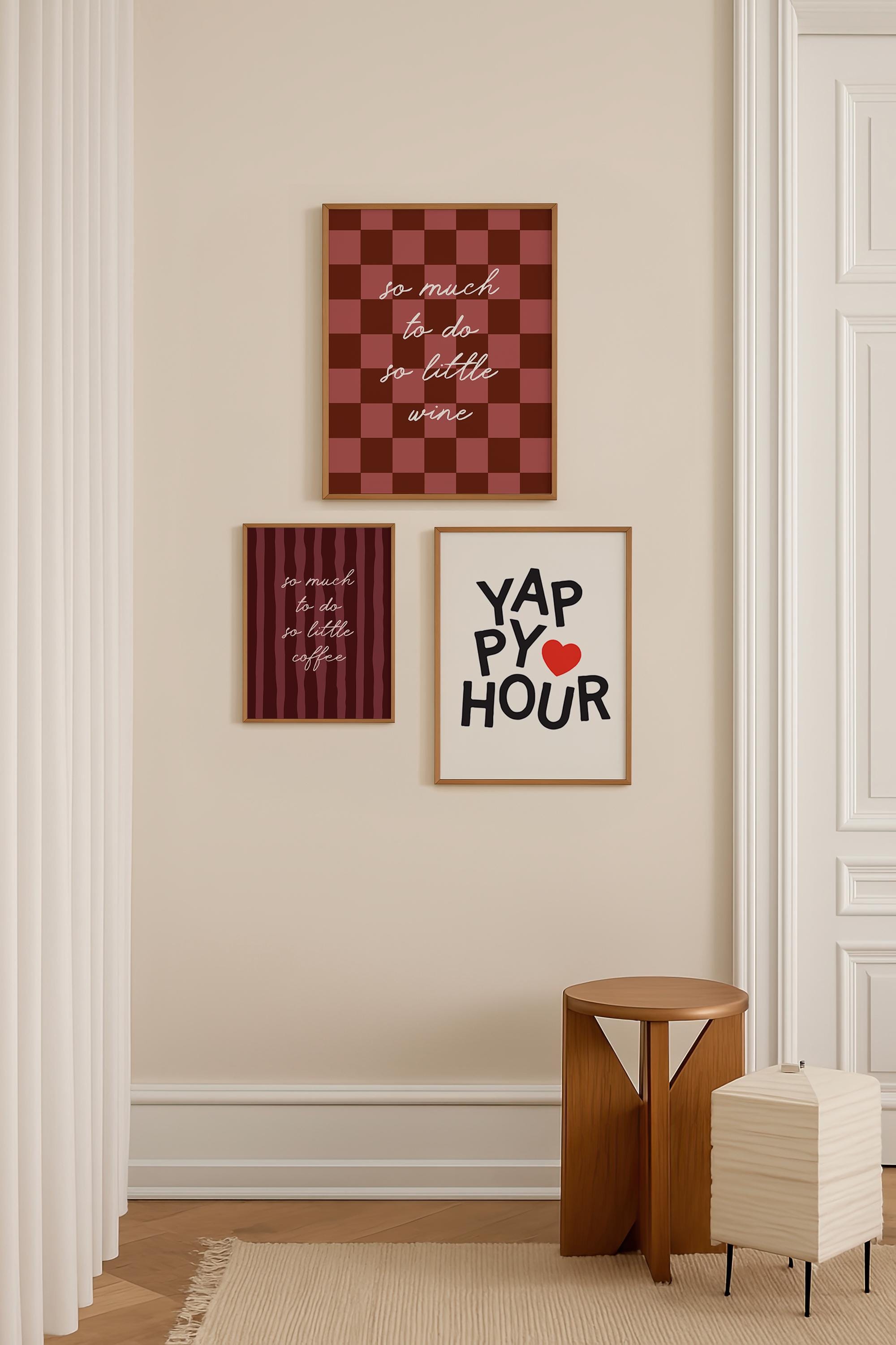 Kitchen Art Set of 3 Prints: Funny Posters, Apartment Decor, Wall Art ...