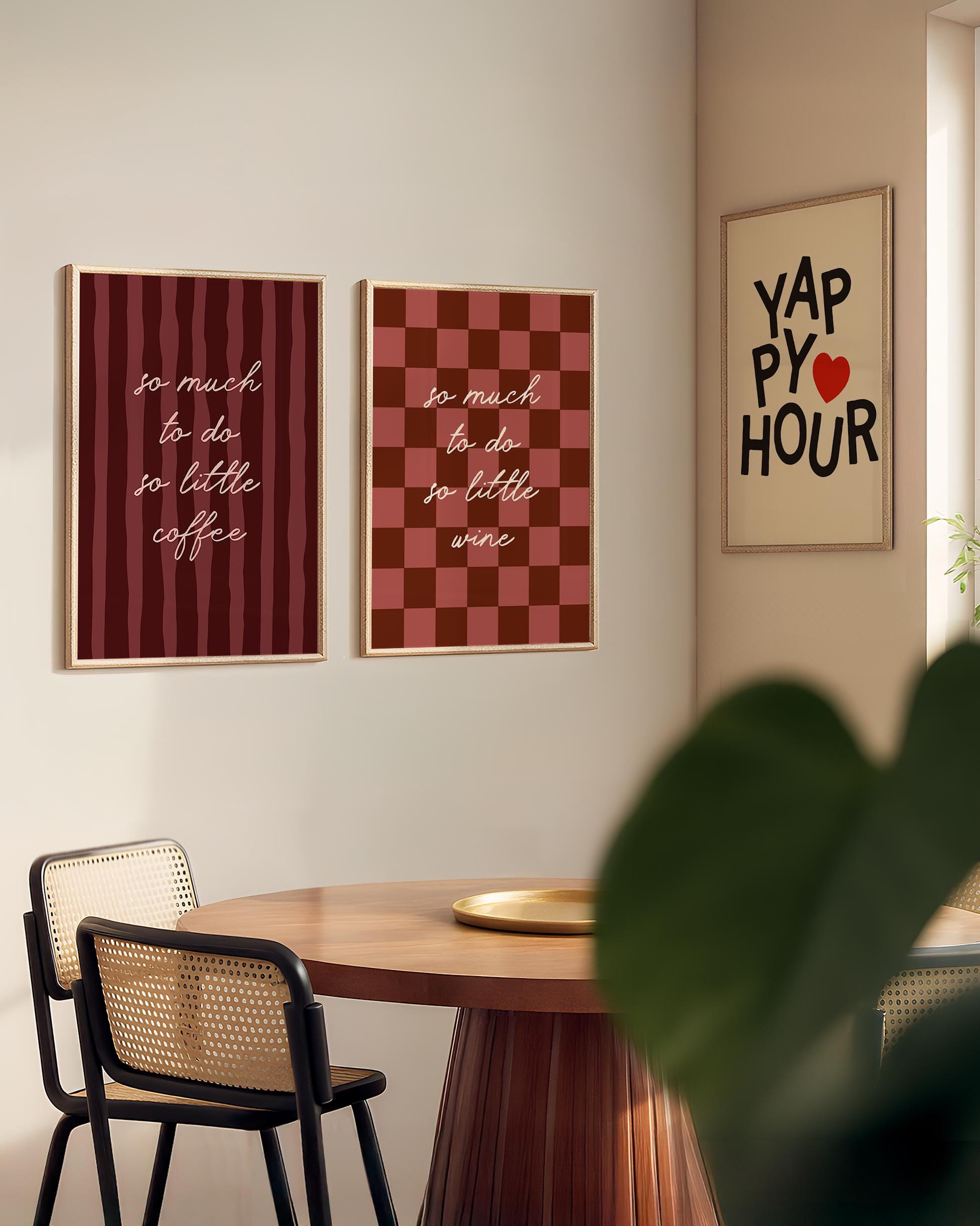Kitchen Art Set of 3 Prints: Funny Posters, Apartment Decor, Wall Art ...