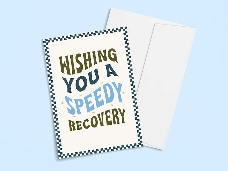Printable Get Well Soon Card, Wishing You a Speedy Recovery Card, Post ...