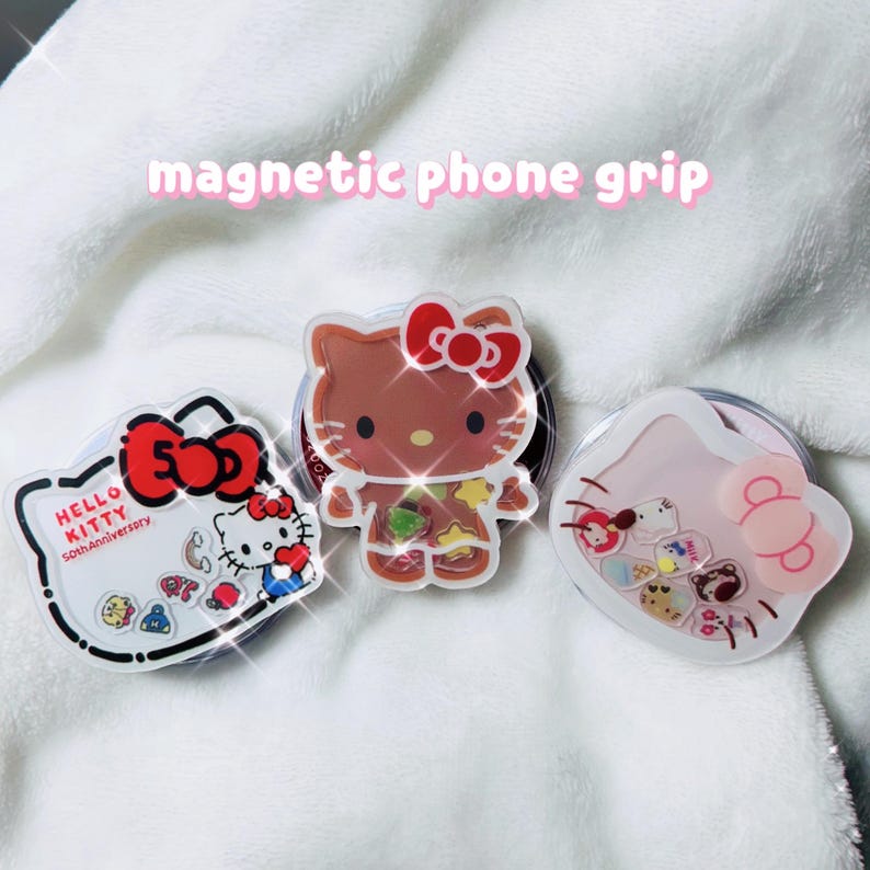 Sanrio Hello Kitty Phone Grip, Cartoon Mobile Accessory - Etsy