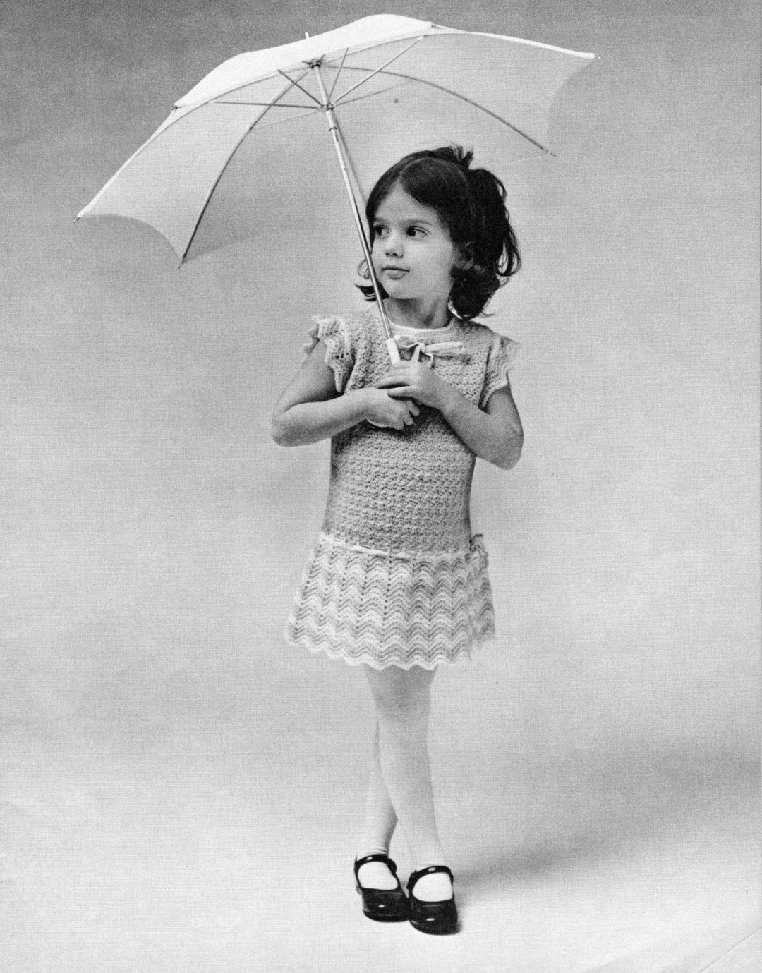 Crochet Pattern Girls Dress Children Child Kids Ripple Zig Zag Dress ...