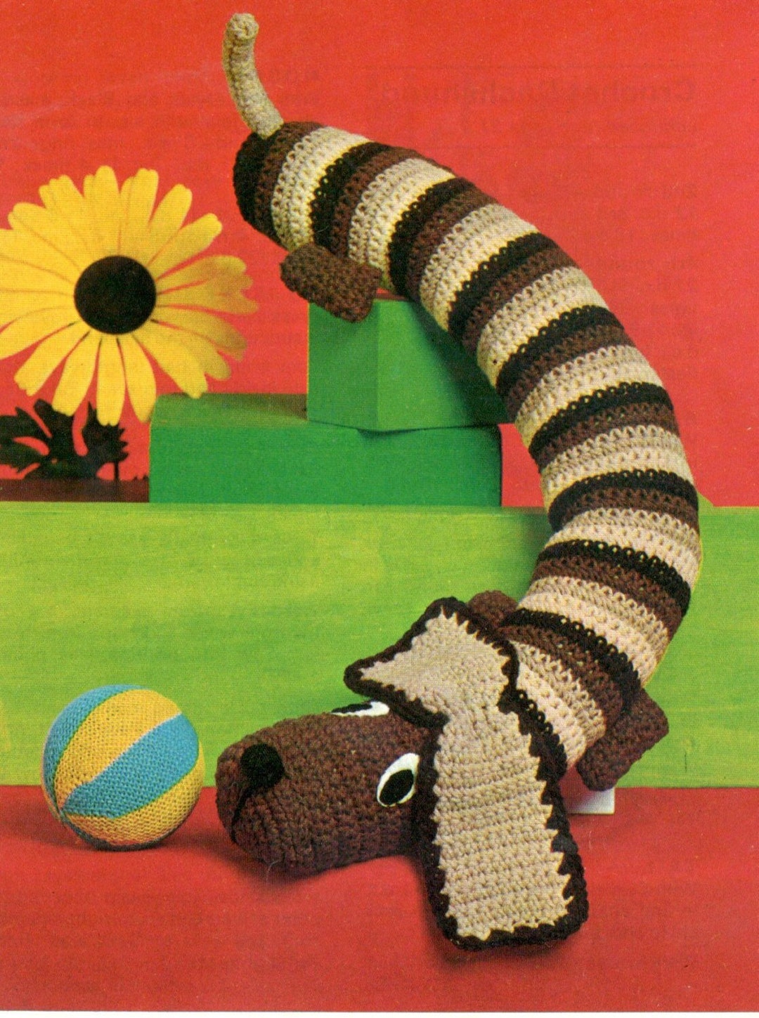 Crochet Pattern Draft Stopper Dog Dachshund Toy Door Draught Blocker ...