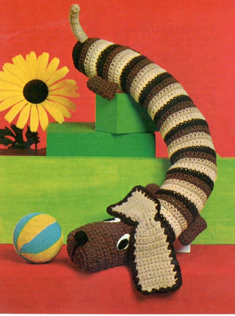 Crochet Pattern Draft Stopper Dog Dachshund Toy Door Draught Blocker ...
