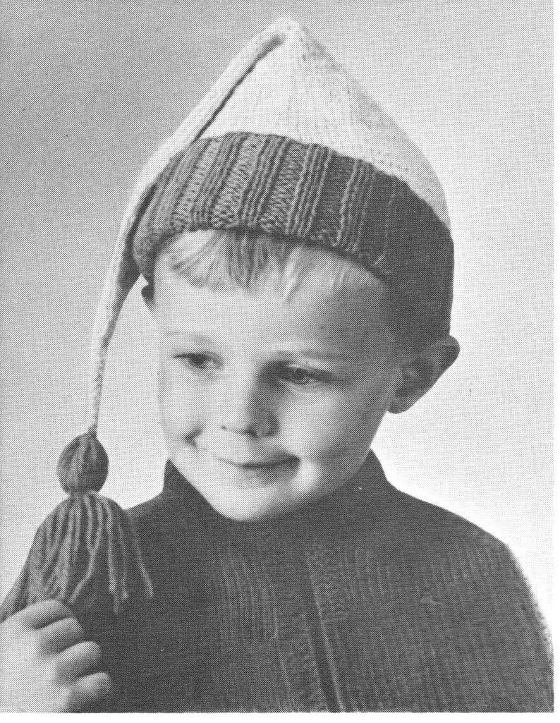Knitting Pattern Long Hat Sleeping Cap Toque Children Kids Elf - Etsy