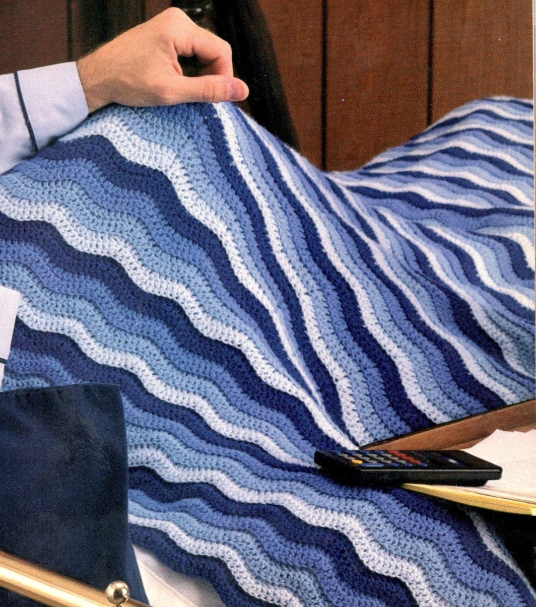 CROCHET PATTERN Afghan Blanket ⨯ Ripple Zig Zag Chevron Wave ⨯ PDF ...
