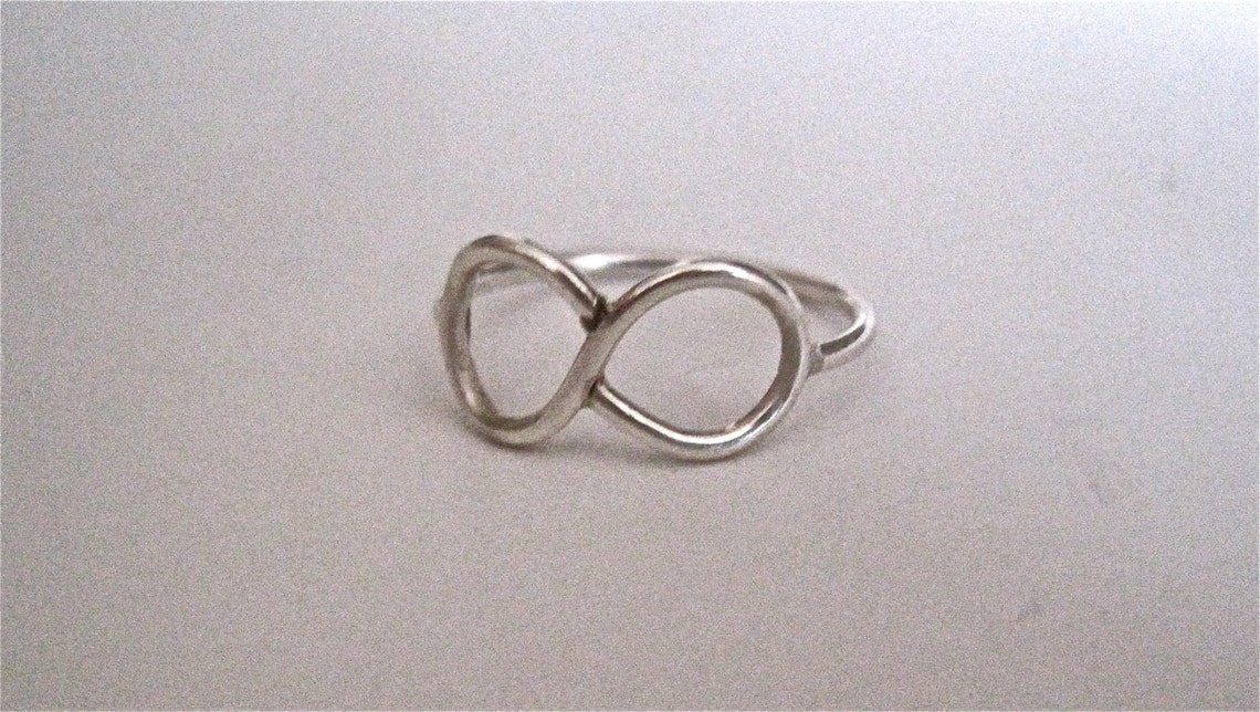 Infinity Ring in Silver, Size 8, Thumb Ring, Middle Finger Ring, Index ...