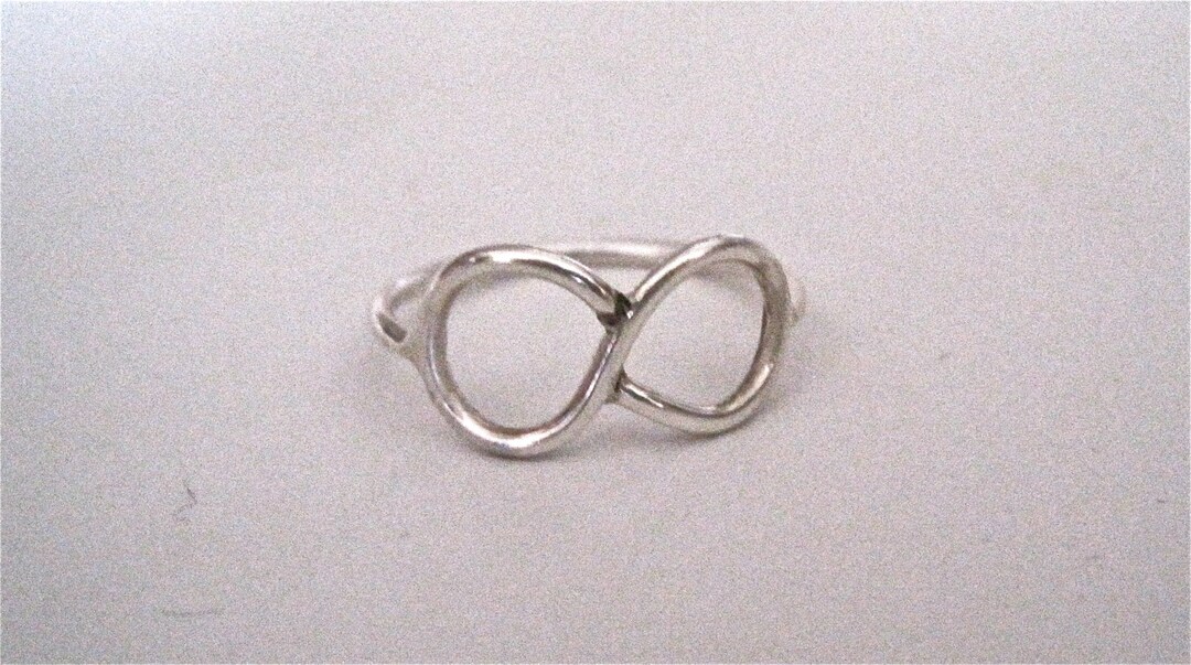 Infinity Ring in Silver, Size 8, Thumb Ring, Middle Finger Ring, Index ...