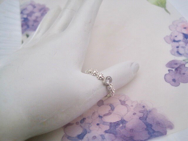 Diamond Thumb Ring Silver Thumb Ring Size 8.5 Thumb Ring - Etsy