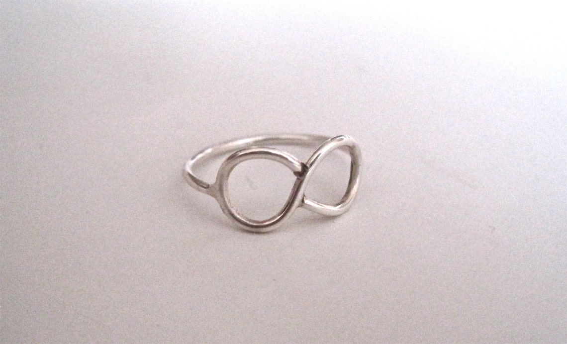 Infinity Ring in Silver, Size 8, Thumb Ring, Middle Finger Ring, Index ...