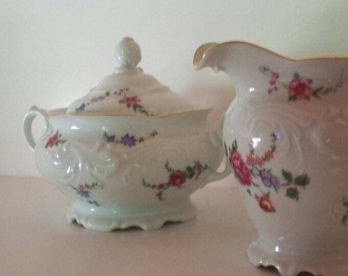 Wawel China - Cream and Sugar - Rose Pattern - Poland China - Etsy