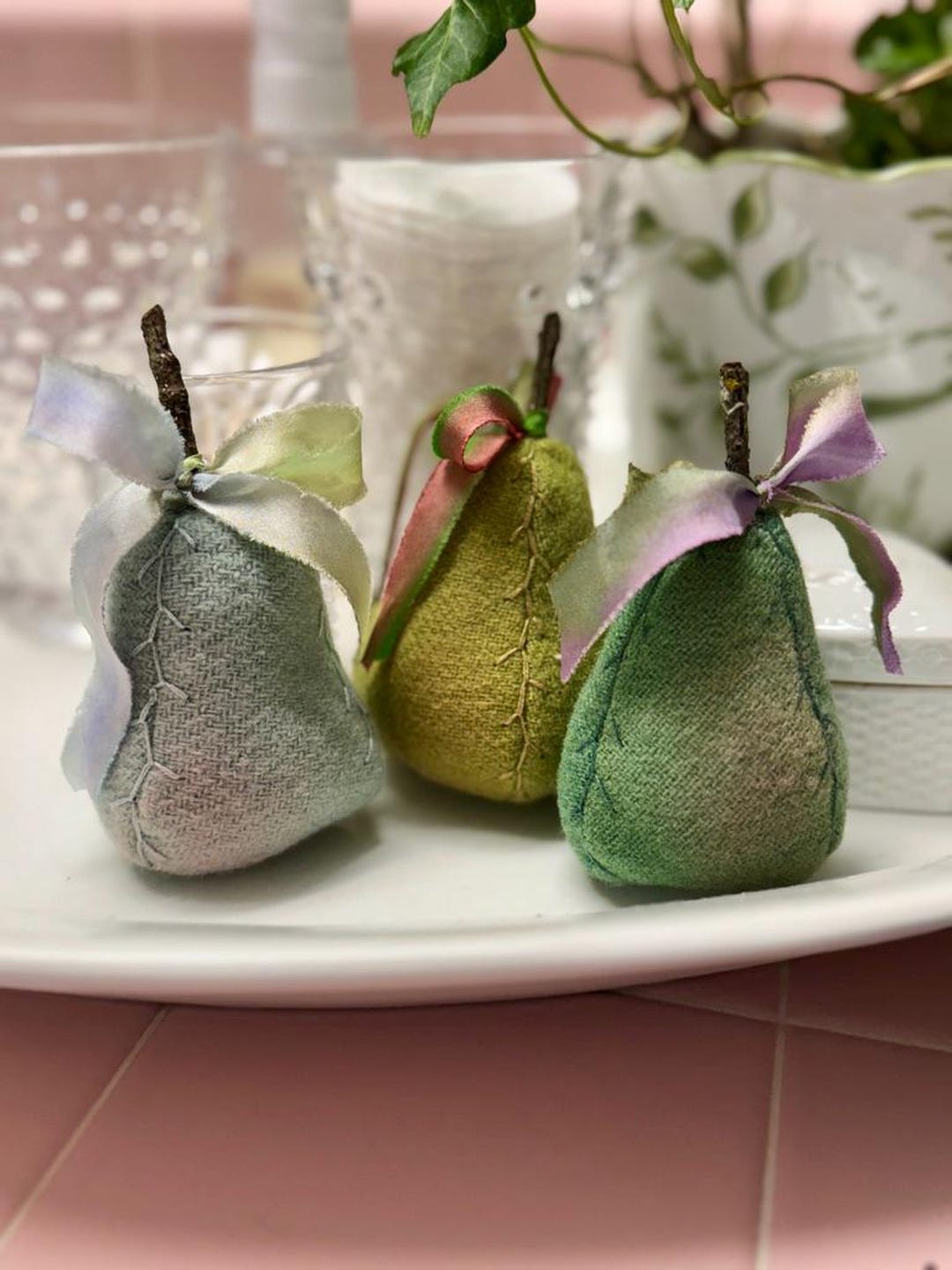 Wool Pear Pincushion, Teal Green - Etsy