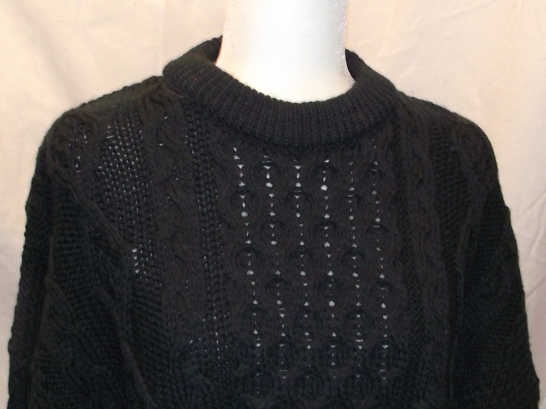 Kerry Woollen Mills Ireland Pull Over Wool Slouch Shoulder Sweater Size ...