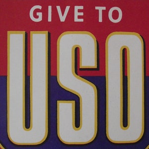 1940s Original USO WWII Sticker Rub on Hipster Retro Rosie the Riveter ...
