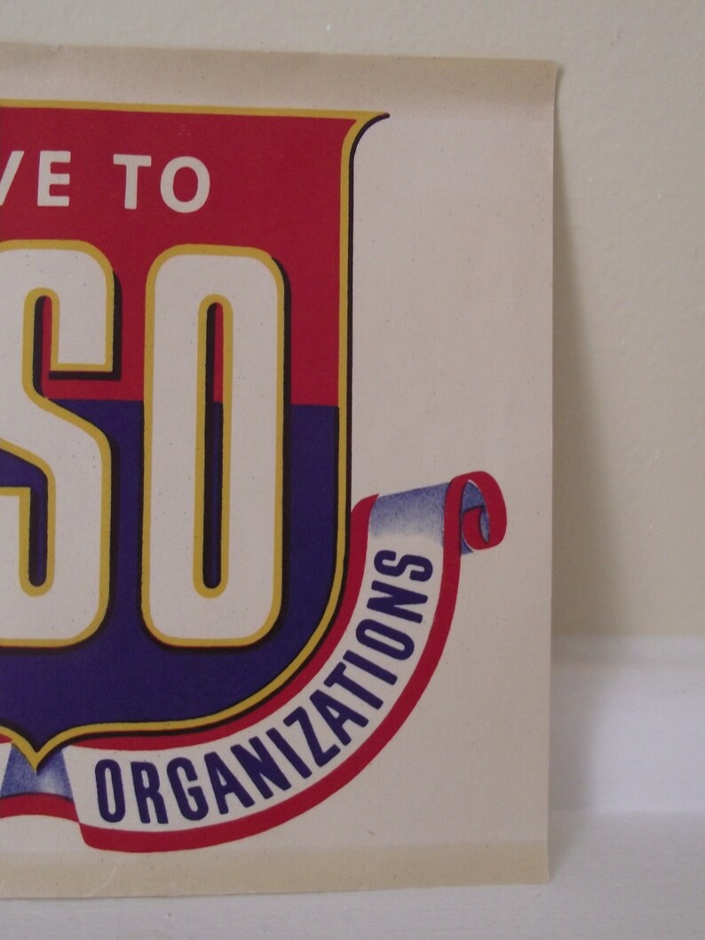 1940’s Original USO WWII Sticker Rub on Hipster Retro Rosie the Riveter ...