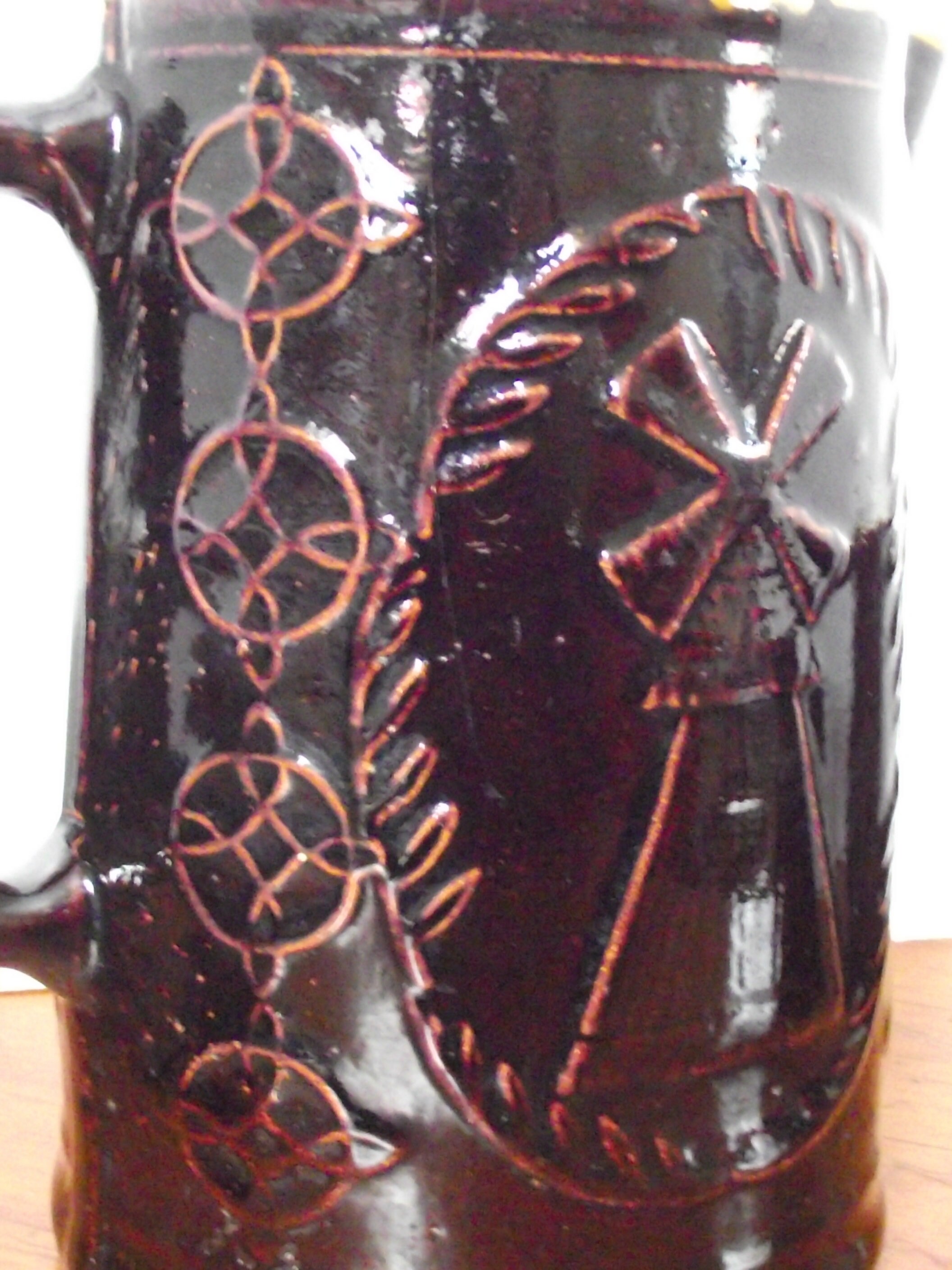 Burley & Winter Pottery Company Pitcher/4 Tankards Set Brown Celtic ...