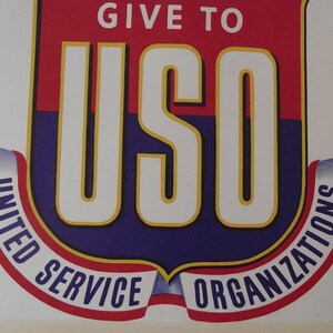 1940’s Original USO WWII Sticker Rub on Hipster Retro Rosie the Riveter ...