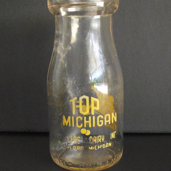 Michigan Milk Bottle - Etsy