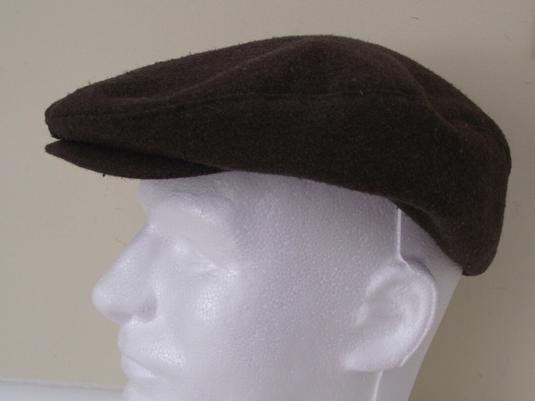Brown Wool Tweed Andy Capp Old Newsboy Depression Cap/hat Hipster Retro Mod Cottage Chic ...
