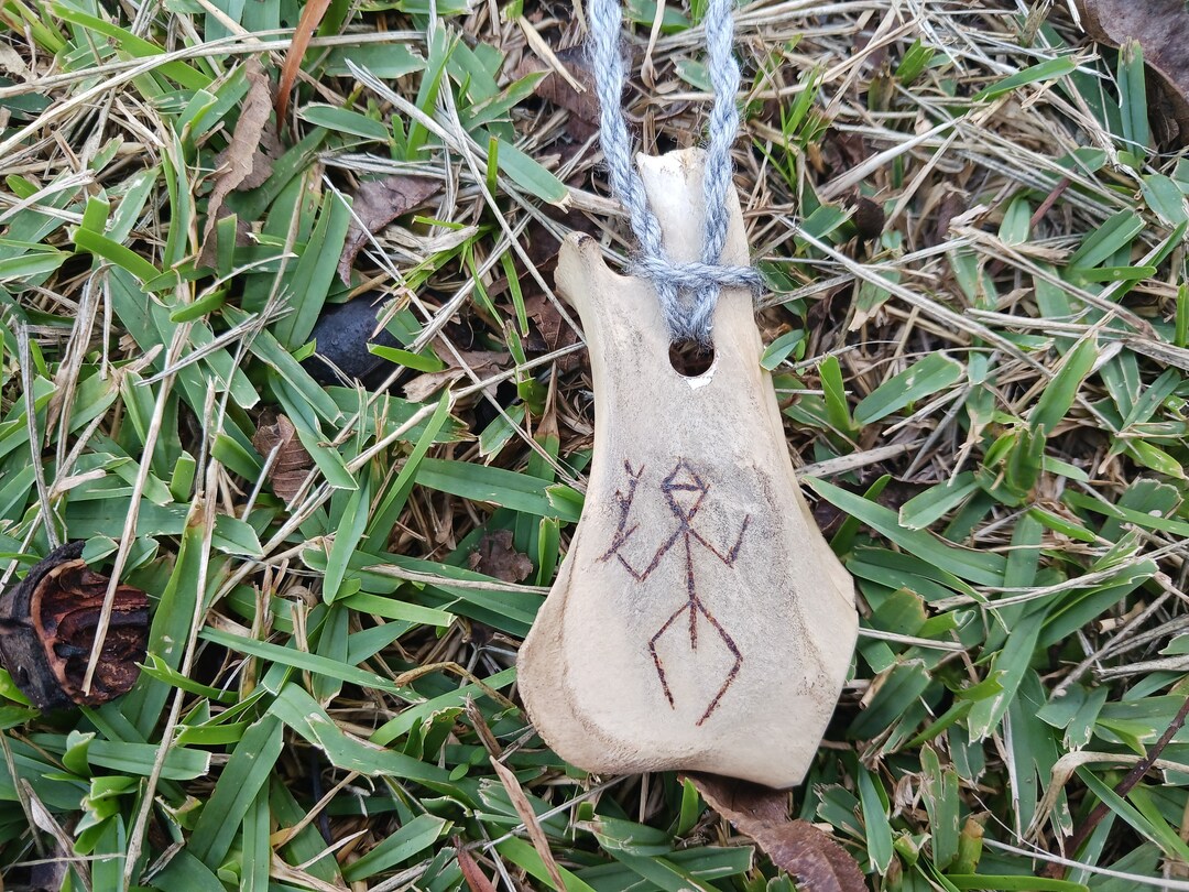 Viking Deer Bone Freyr Effigy Pendant - Etsy