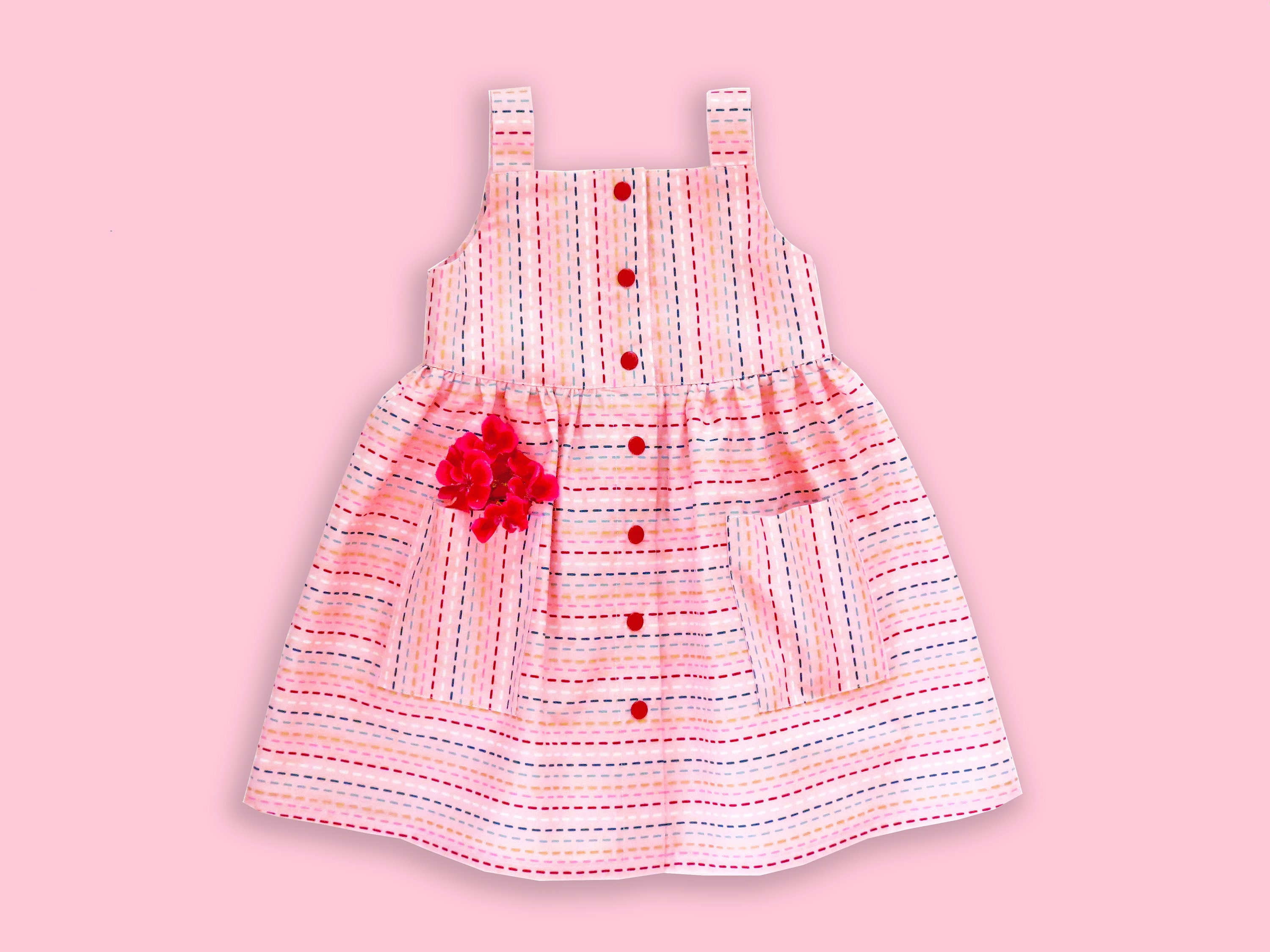 The Hamptons Sewing Pattern for Girls. Top and Dress PDF Layered ...