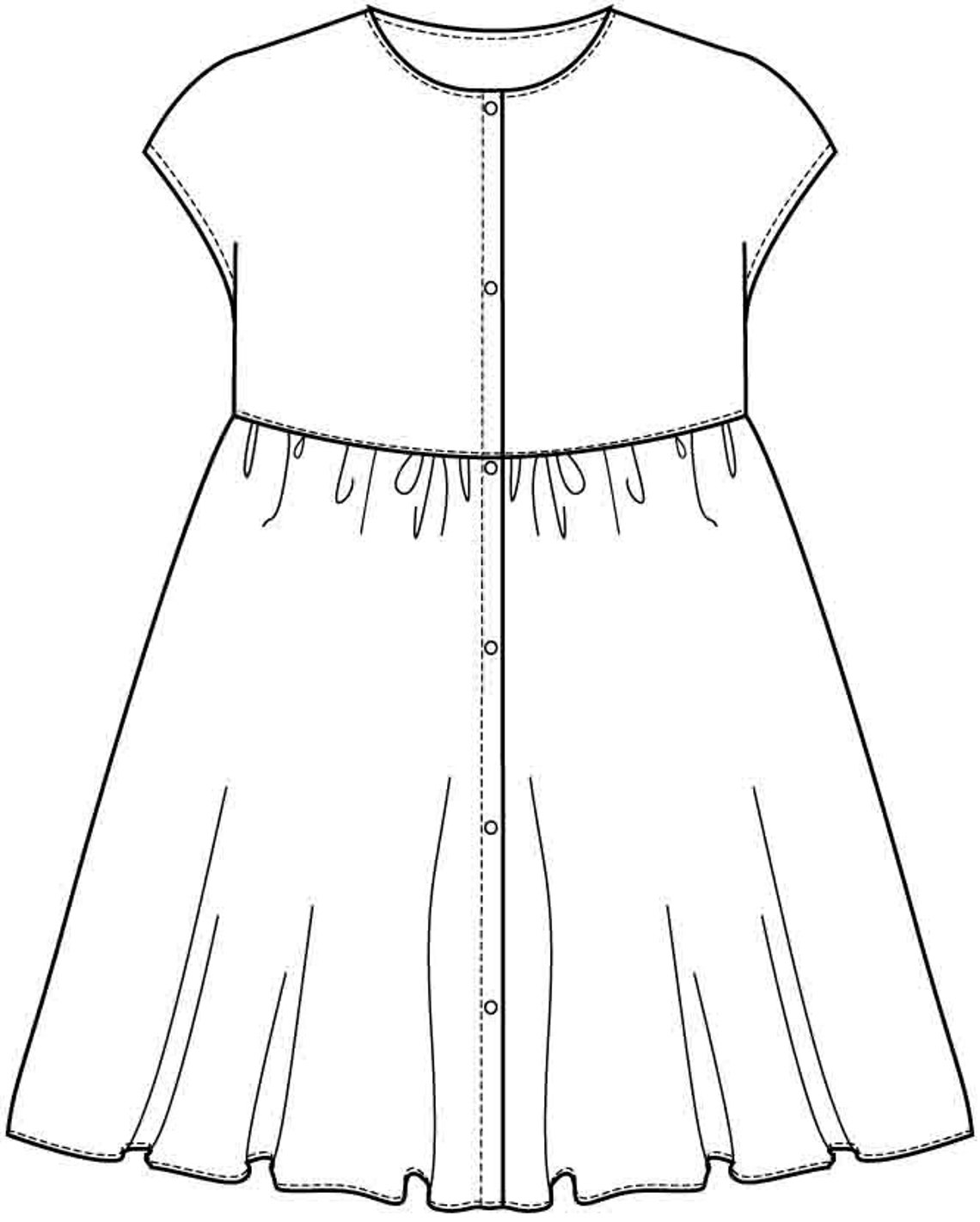 Acacia Girls PDF Sewing Pattern. Dress Pattern Sizes: 0m-12y - Etsy