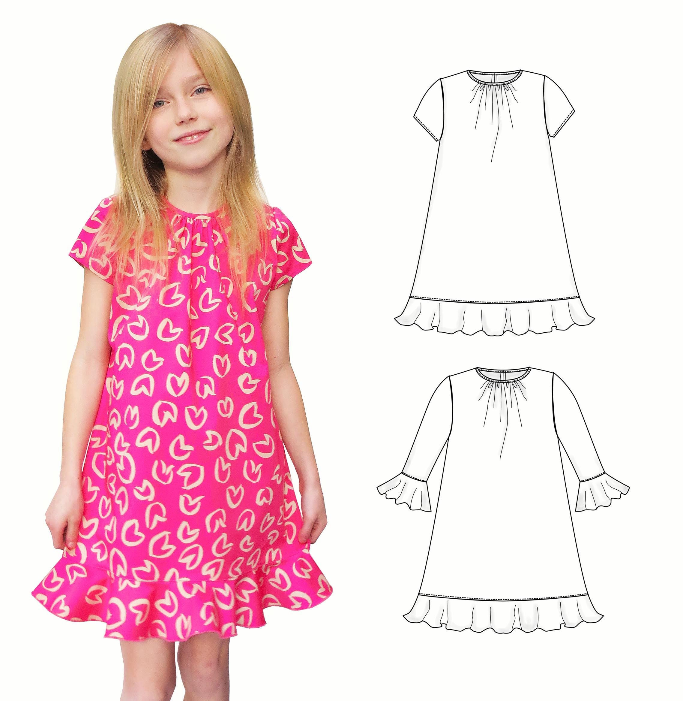 Flounce Dress PDF Sewing Pattern. - Etsy