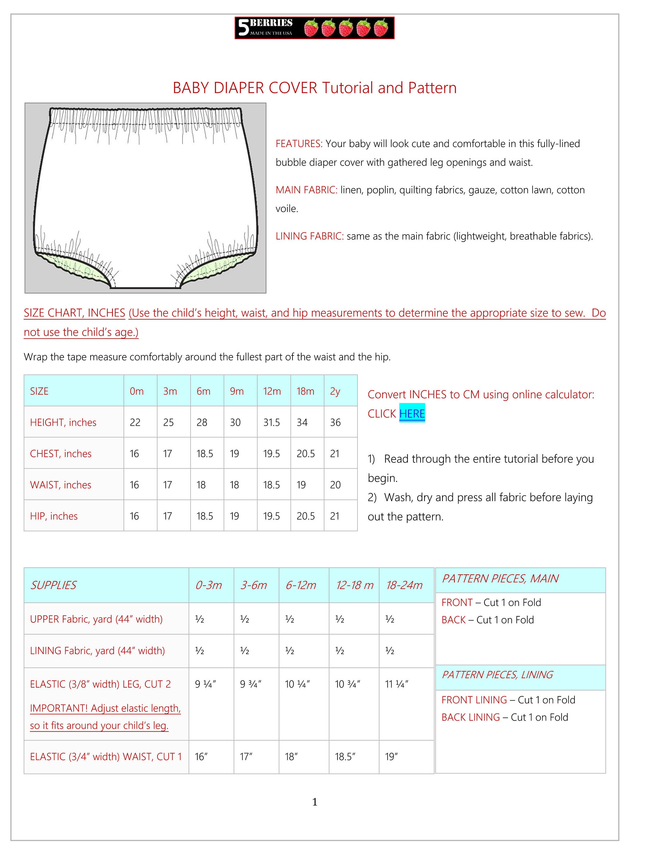 Diaper Cover Sewing Pattern for Baby Boy Girl Infant - Etsy