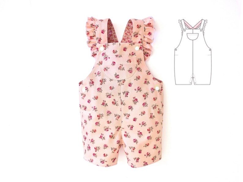 OVERALL SEWING PATTERN for Baby and Toddler. Sewing Pdf Romper - Etsy