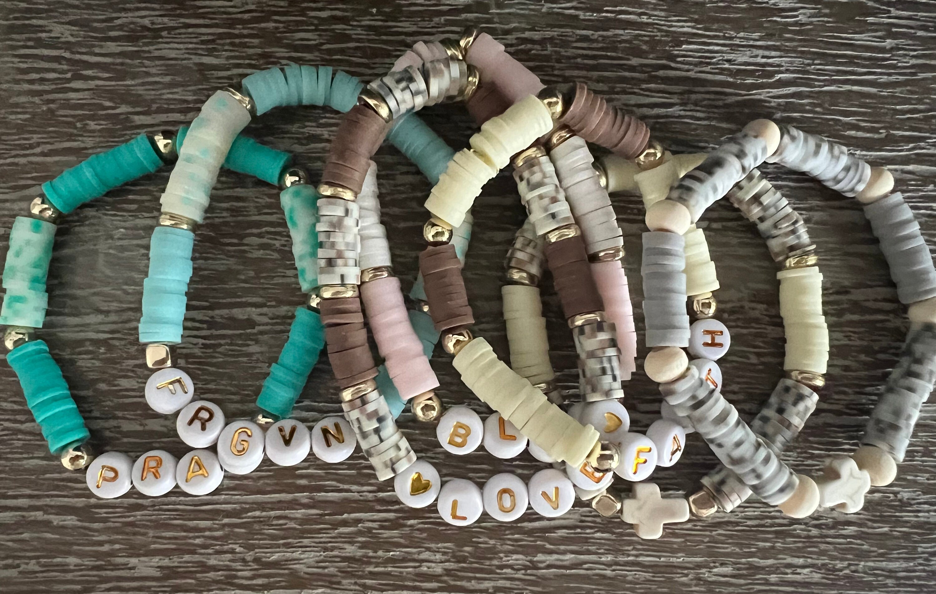 Faith Bracelet Christian Bracelet Jesus Heishi Bead Bracelet - Etsy