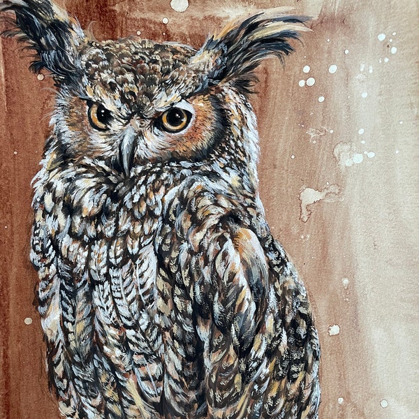 Owl Painting - Etsy
