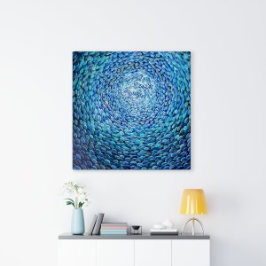 EMERGENCE School of Fish Canvas Print, Flow State Art | Ocean Wall Art ...