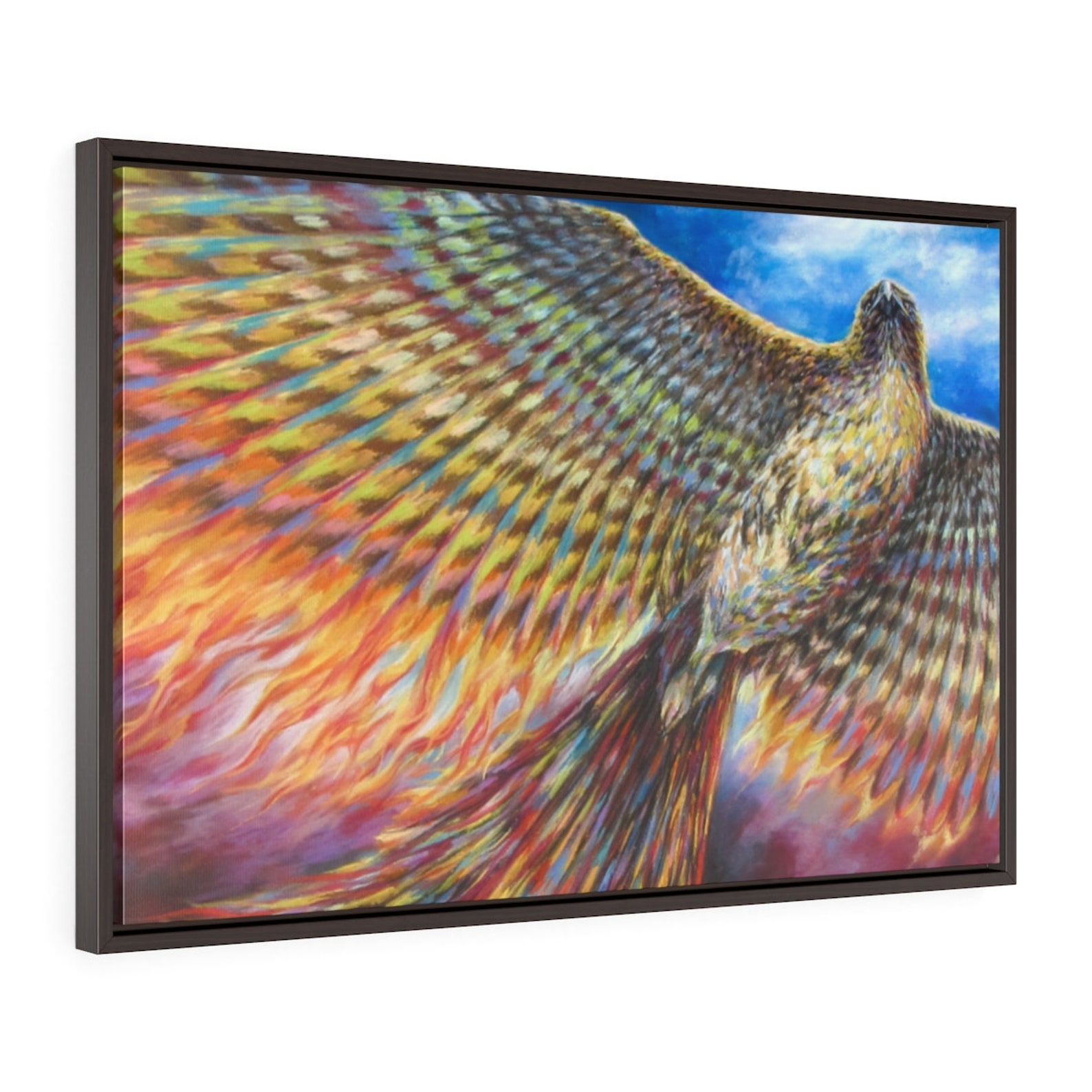 Red Tailed Hawk Turned Phoenix Rainbow Phoenix Rebirth and - Etsy
