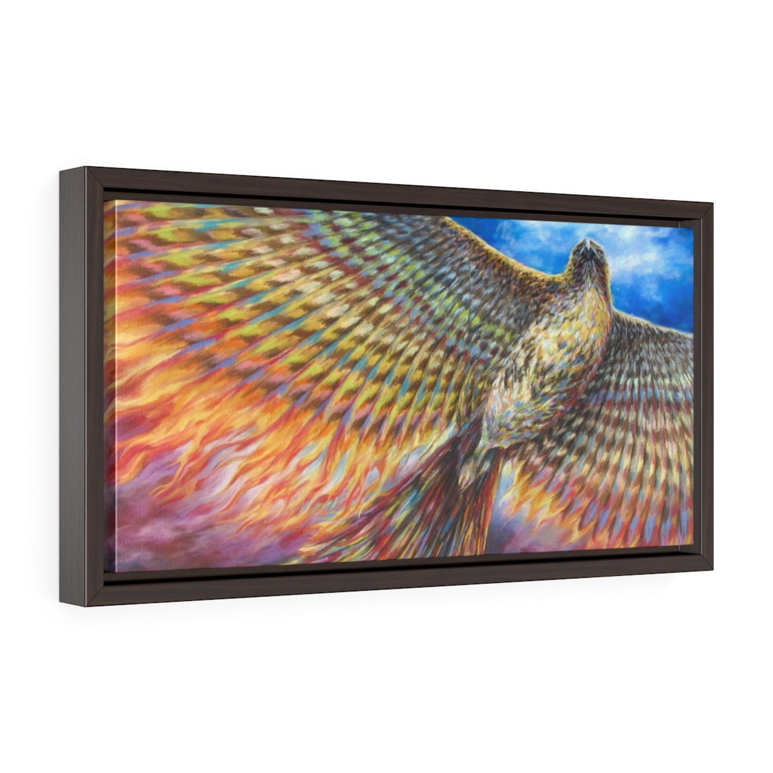 Red Tailed Hawk Turned Phoenix Rainbow Phoenix Rebirth and - Etsy