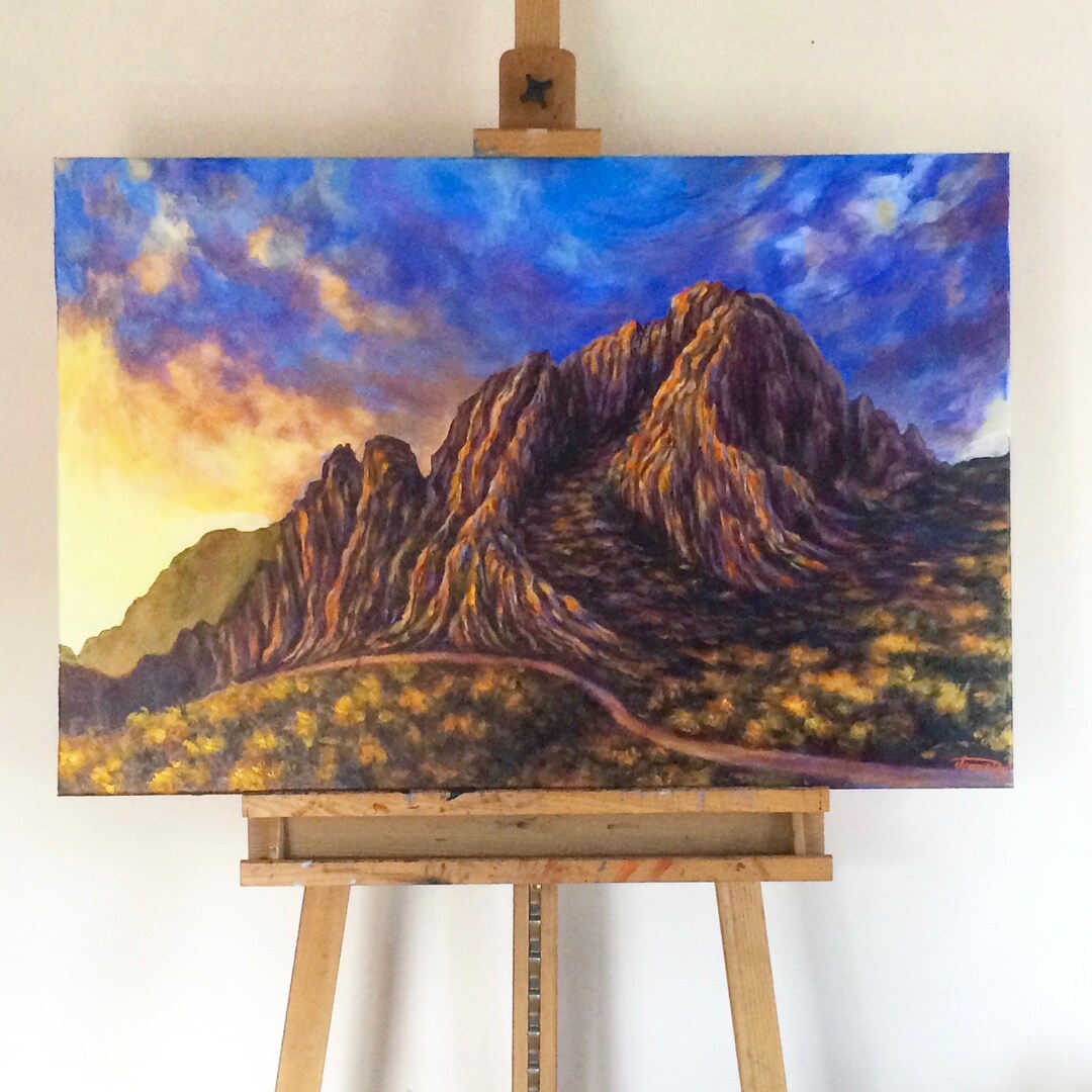 Golden Hour Mountainscape Canvas Print, Málaga, Spain, Andalucian ...