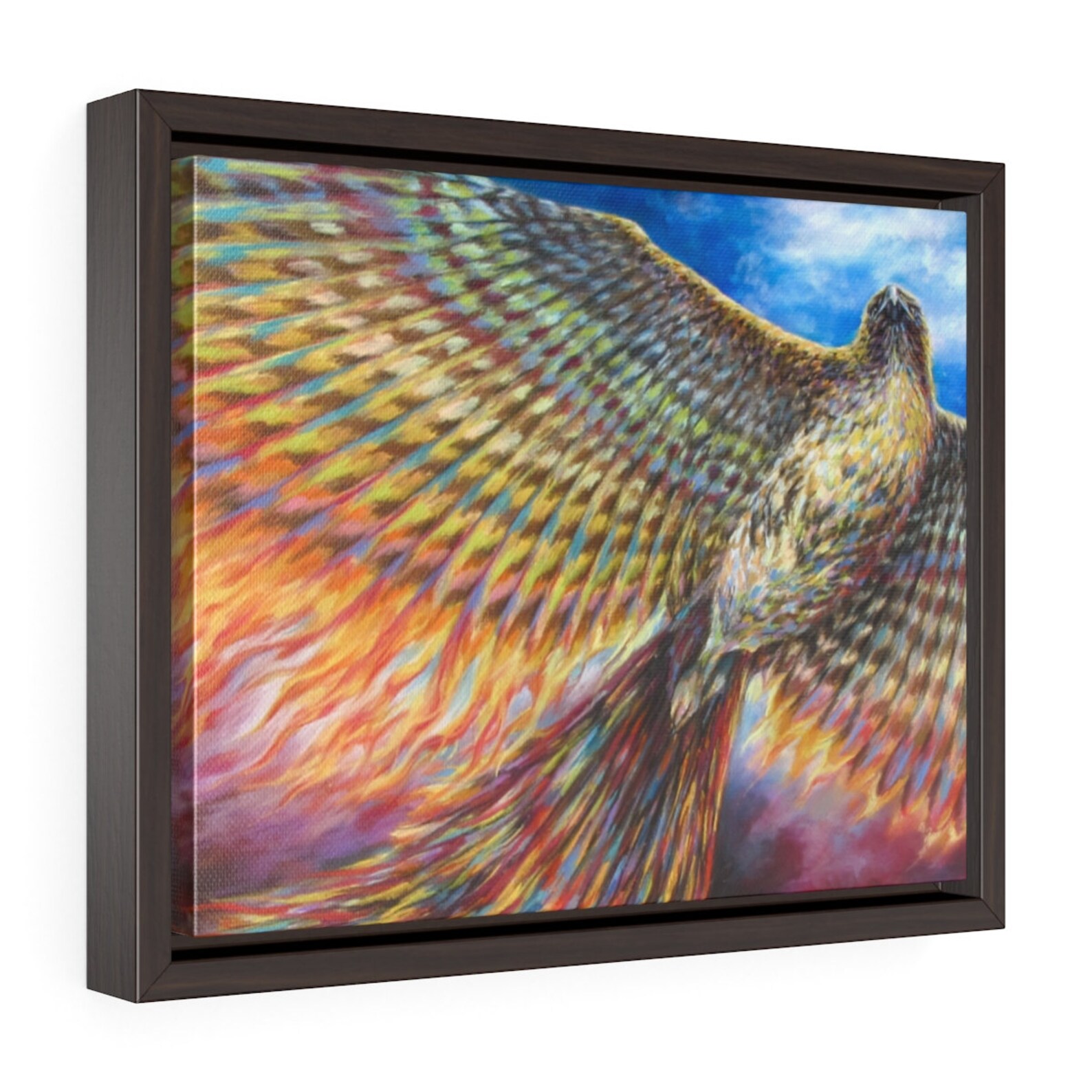 Red Tailed Hawk Turned Phoenix Rainbow Phoenix Rebirth and - Etsy