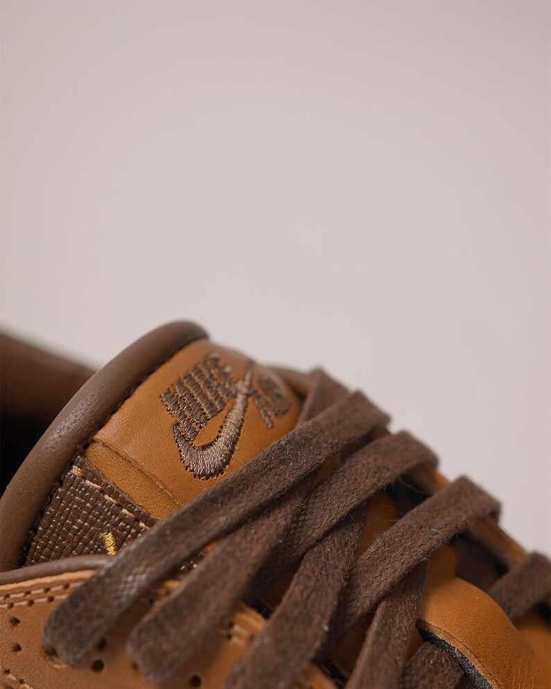 Handcrafted AJ1 Low Travis Dark Brogue, Custom Redesign Sneaker ...