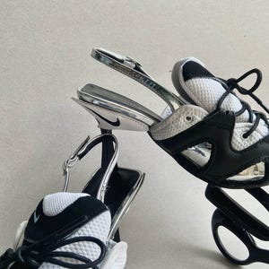Custom Patchwork Sneaker Heels: Deconstructed Air Trainer, Handmade - Etsy