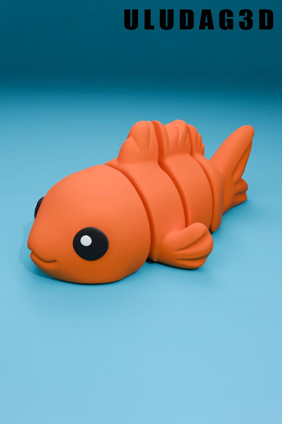 3D Printed Goldfish Figure – Articulated Poseable Animal Toy – Unique ...