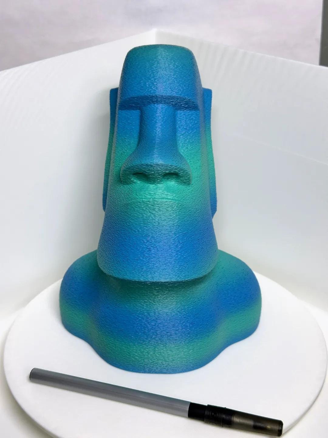 3D Printed Moai Easter Island Statue – 17cm Fuzzy Skin Finish ...