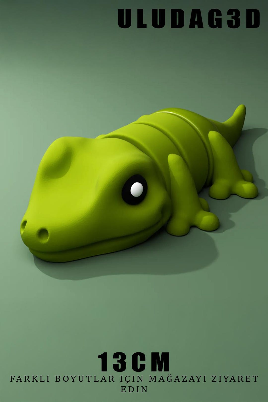 3D Printed Gecko Figure – Articulated Poseable Lizard Toy – Cute ...