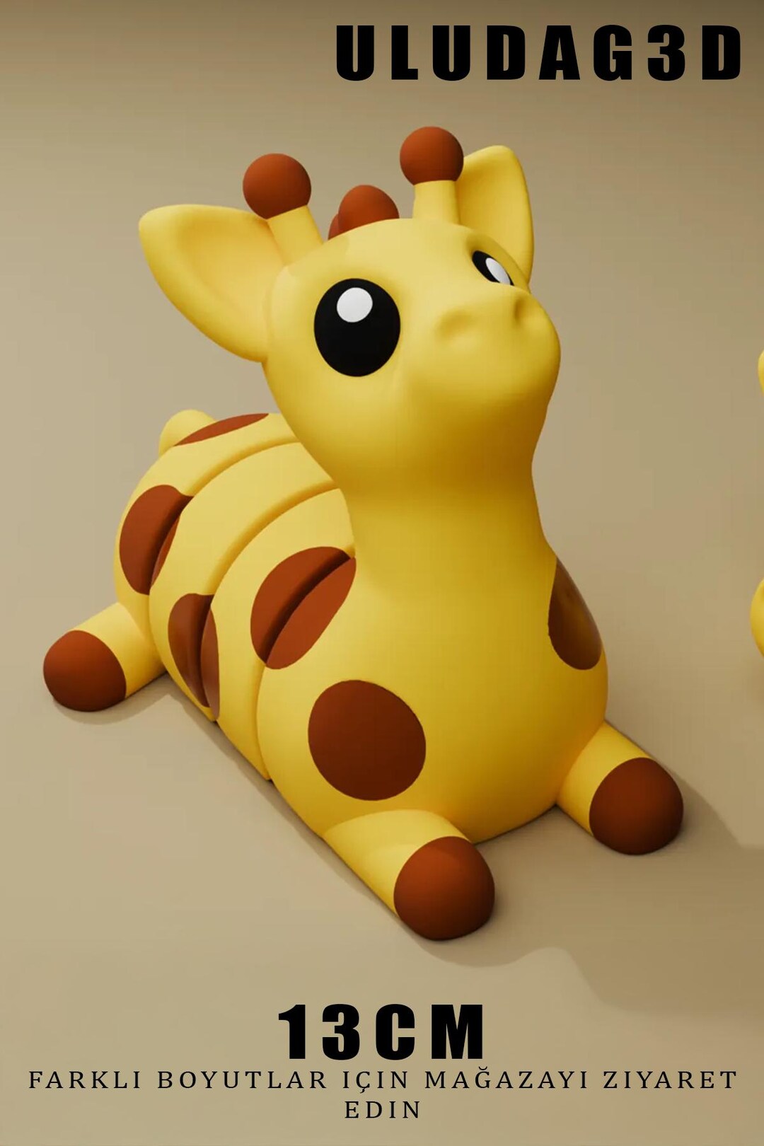 3D Printed Giraffe Figure – Articulated Poseable Safari Animal Toy ...