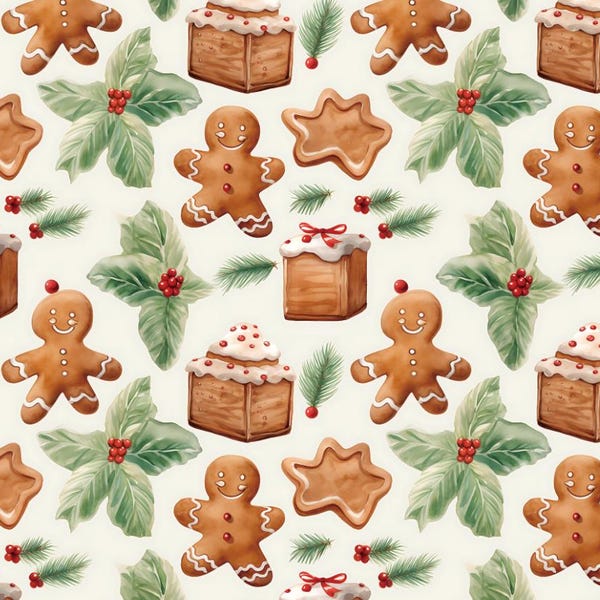 Gingerbread Fabric - Etsy