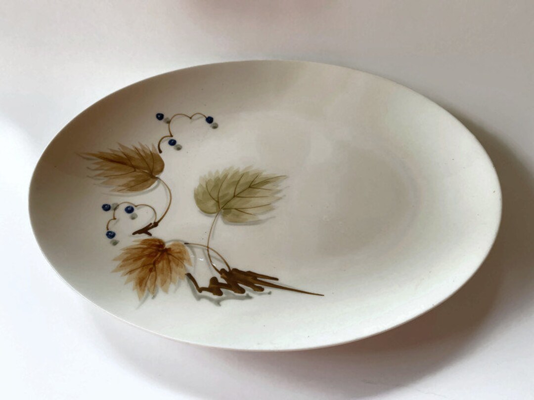 Vintage Maruta Ware Hand Painted Platter Leaves - Etsy