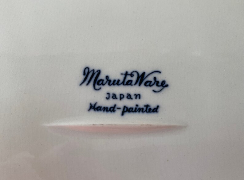Vintage Maruta Ware Hand Painted Platter Leaves - Etsy