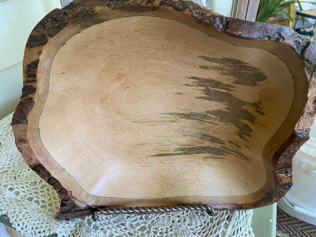 Handcrafted Wooden Live Edge Bowl - Etsy