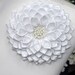 White Pearl Sorority Flower Brooch Pin With Rhinestone Petals, Protocol ...