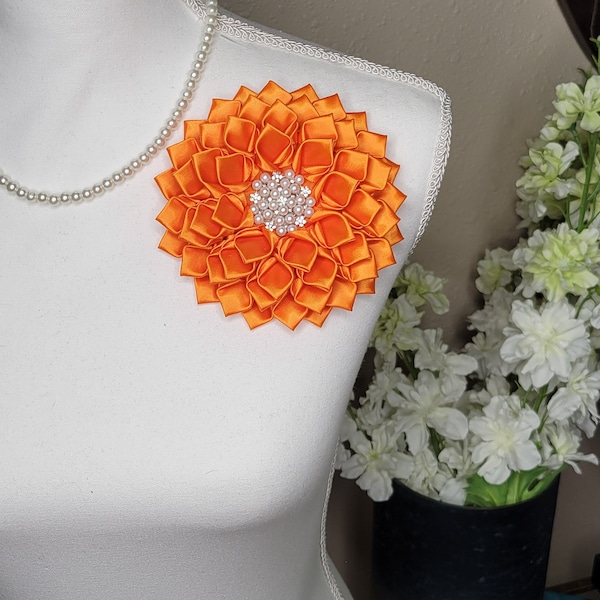 Orange Brooch - Etsy
