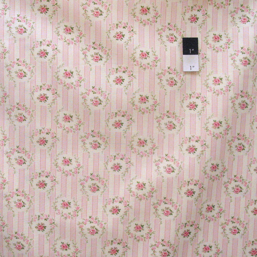 Barefoot Roses Tanya Whelan FQ or More Wallpaper Stripe Pink - Etsy