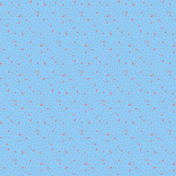 Zuma FQ or More Tula Pink Glitter Litter Aqua Free Spirit | Etsy