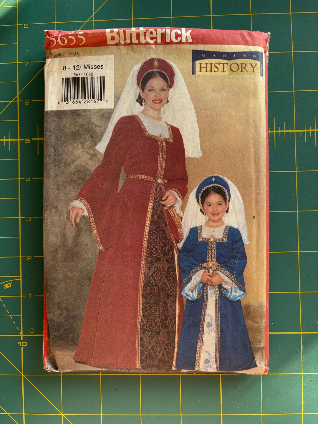 Butterick 5655 Paper Sewing Pattern Misses' Costume Sizes 8-10-12 ...